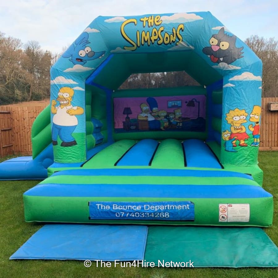 The Simpsons Castle (with or without slide) - Bouncy Castle Hire ...